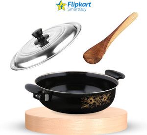 Flipkart SmartBuy Kitchen Non-Stick Combo Pack of Kadhai with Lid and ...