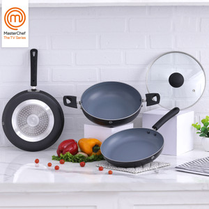 MasterChef Signature Grey & Black Induction Bottom Non-Stick Coated ...