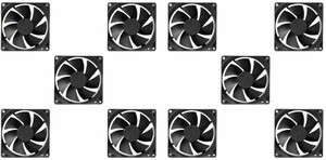 Electronic Spices PACK OF 10 DC 12V Cooling Fan for PC Case 3 INCH ...