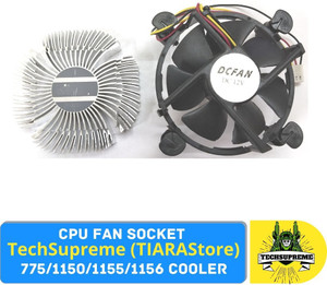TechSupreme 3 Pin CPU cooling Fan 4 socket Cooling Fan All in one ...