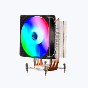 ZEBRONICS Zeb-FC630A Tower Cooler 120mm RGB Fan 6 Copper Heat Pipes ...