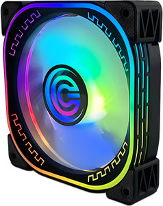CIRCLE GAMING 120mm ARGB Case Fan, Infinity Mirror Design, PWM Control ...