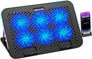 sounce Snowstorm Pro Laptop Cooling Pad, 6 Fans, RGB, Adjustable Stand ...