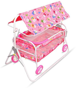 CHUNKY'S Foldable Attractive Cradle with Swing, Jhula Palna for New ...