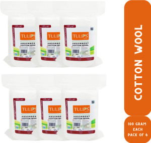 TULIP Absorbent Cotton Wool Roll 100 Gm (Pack of 6) - Price in India ...