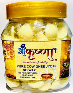 Shri Krishna Pure Cow Ghee Wick Puja & Special Cotton Wick 100pc per ...