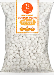 blisssa Phool Batti Round Cotton Wicks Handmade GOL Batti for Pooja ...