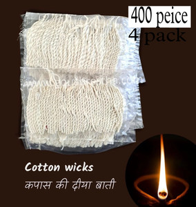 Dev Long cotton wicks For Diyas and pooja 4 pack [ FOR Diwali ] Cotton ...