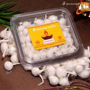 Aksharveda Cotton Diya Batti/Wicks for Pooja Cotton Wick Price in India ...