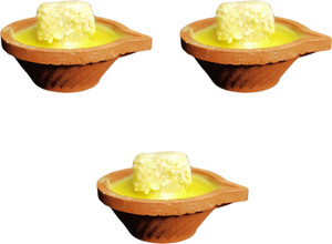 Sri Yagnaa Karthika Deepam Set of 3 with 365 Vathulu, Clay Diya and ...