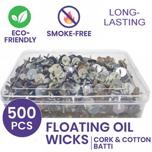 VA Floating lights Magic Floating Oil Diya Wicks Candles Tealight Parsi ...