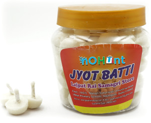 Nohunt Ghee Diya Wicks (100 Pieces), Wax Free Vegan Diya batti for Puja ...