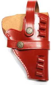 AMF Collections Leather Half Cut Revolver Pistol/Gun Cover Free Size ...