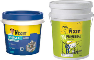 Dr. Fixit Roofseal Top Coat, 4 Litre+Dr Fixit 604 Primeseal acrylic ...