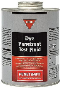 Aerol Dye Penetrant Test Fluid (Visible Red), (Solvent Removable) for ...