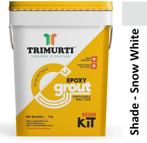 Trimurti Stain-free Epoxy Grout for Floor & Wall Tiles Snow White Crack ...