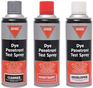Aerol Dye Penetrant Test (DPT) Spray Kit Dye Penetrant, Developer ...