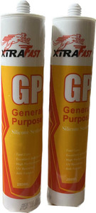 XTRA FAST GP Silicone Sealant Premium Acetoxy Cure (Pack of 2) Crack ...