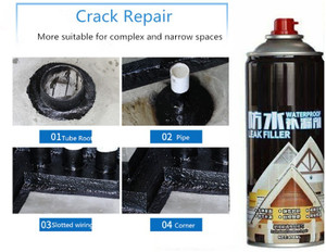 Hoaxer Anti-corrosion Rubber Sealant Crack Hole Spray Crack Filler ...