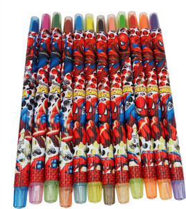 Flipkart.com | HARBAN MART Spiderman Rolling Crayon Set Twistable ...