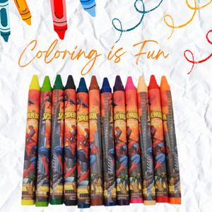 Flipkart.com | HARBAN MART Spiderman Wax Crayons- 12 Shades for Kids ...