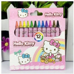 Flipkart.com | Sannu Hello Kitty Theme Wax Crayons set - 12 shades for ...