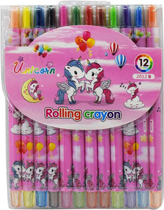 Flipkart.com | Poohan Unicorn Rolling Crayons for Kids Birthday Return ...