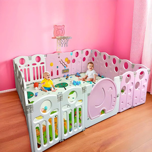 Hukimoyo 16 panel Baby Playpen for Babies with Balls and Mat Kids ...