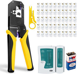 Sadow High Quality Crimping Tool + Network LAN Cable Tester +50 RJ 45 ...