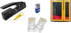 EXPERTRONICS Cat 7 Crimping Tool With Heavy Lan Tester 9v Battery With ...