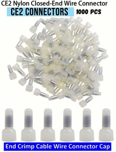 BALRAMA 1000 pc CE2 Wire End Cap Closed End Crimp Terminals Connectors ...