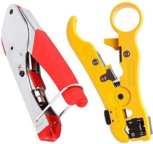 DUMDAAR new Compression crimping tool and rg6 Coaxial cable cutter tool ...