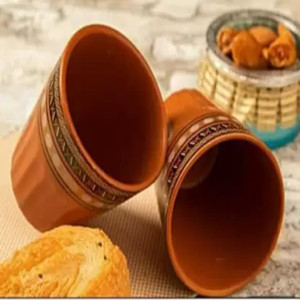 Ryooshin Pack of 6 Ceramic Cup se, Kulhad set for tea and coffrr ...