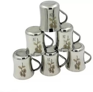 Blue Flag Pack of 6 Stainless Steel Tea/Coffee/Milk Cup Set of Price in ...