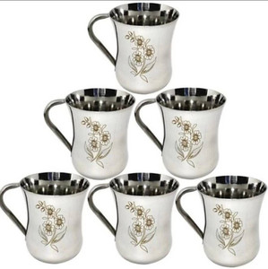 A to Z Pack of 6 Stainless Steel SS CUP Price in India - Buy A to Z ...