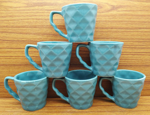 laghima jadon Pack of 6 Ceramic Tea/Coffee Cups Chai Diamond Shape ...