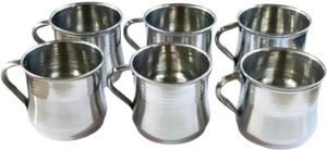 Vikas Metal Pack of 6 Stainless Steel Tea & Coffee Cups Capacity ...