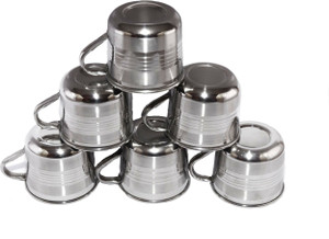 Yes kitchen Pack of 6 Steel Steel Tea Cup/Coffee Cup, Set of 6 Piece ...