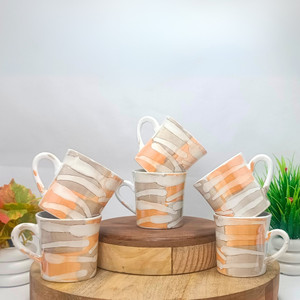MAYA CREATION Pack of 6 Ceramic Coffee Cup (Multicolor, Cup Set Of-6 ...