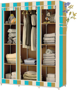 Furnbolo C2 Beige Strip Print Metal Almirah Price in India - Buy ...