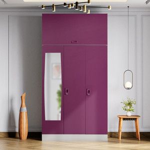 Godrej Interio Slimline 3 Door with Locker, Overhead Unit and Mirror ...