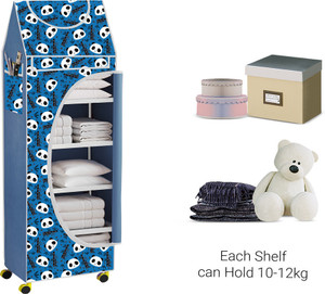 saintwod 6 Cabinet Baby Almirah, Kids Wardrobe, Folding Almirah,With ...