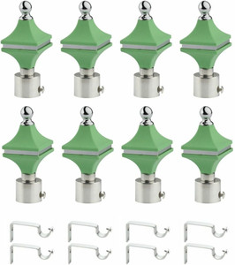 Inkart Green Rod Rail Bracket, Curtain Knobs Metal Price in India - Buy ...