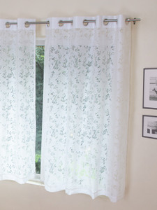 ROSARA HOME 152 cm (5 ft) Polycotton Transparent Window Curtain Single ...