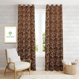 Brand Roots 153 cm (5 ft) Velvet Blackout Window Curtain (Pack Of 2 ...