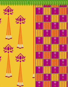 HARSHAD CREATION Backdrop for Decoration 8F & 5F Altar Cloth Price in ...