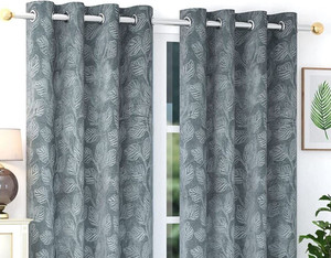 Freshfromloom 182 cm (6 ft) Velvet Room Darkening Window Curtain (Pack ...