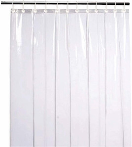 Glittering stars 243.84 cm (8 ft) Long Door PVC Transparent Curtain ...