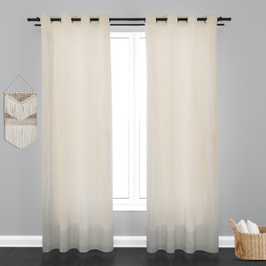 Parda Online 152 cm (5 ft) Net Transparent Window Curtain (Pack Of 2 ...