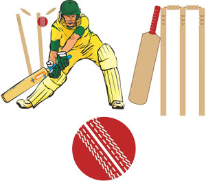 Pretty UR Party Cricket Theme Paper Cutouts for Birthday Parties, Party ...